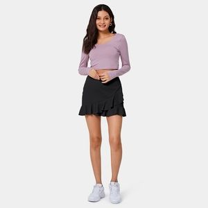 HALARA | Skirts | Nwt Halara Everyday High Waisted Wrapped Frill Side ...